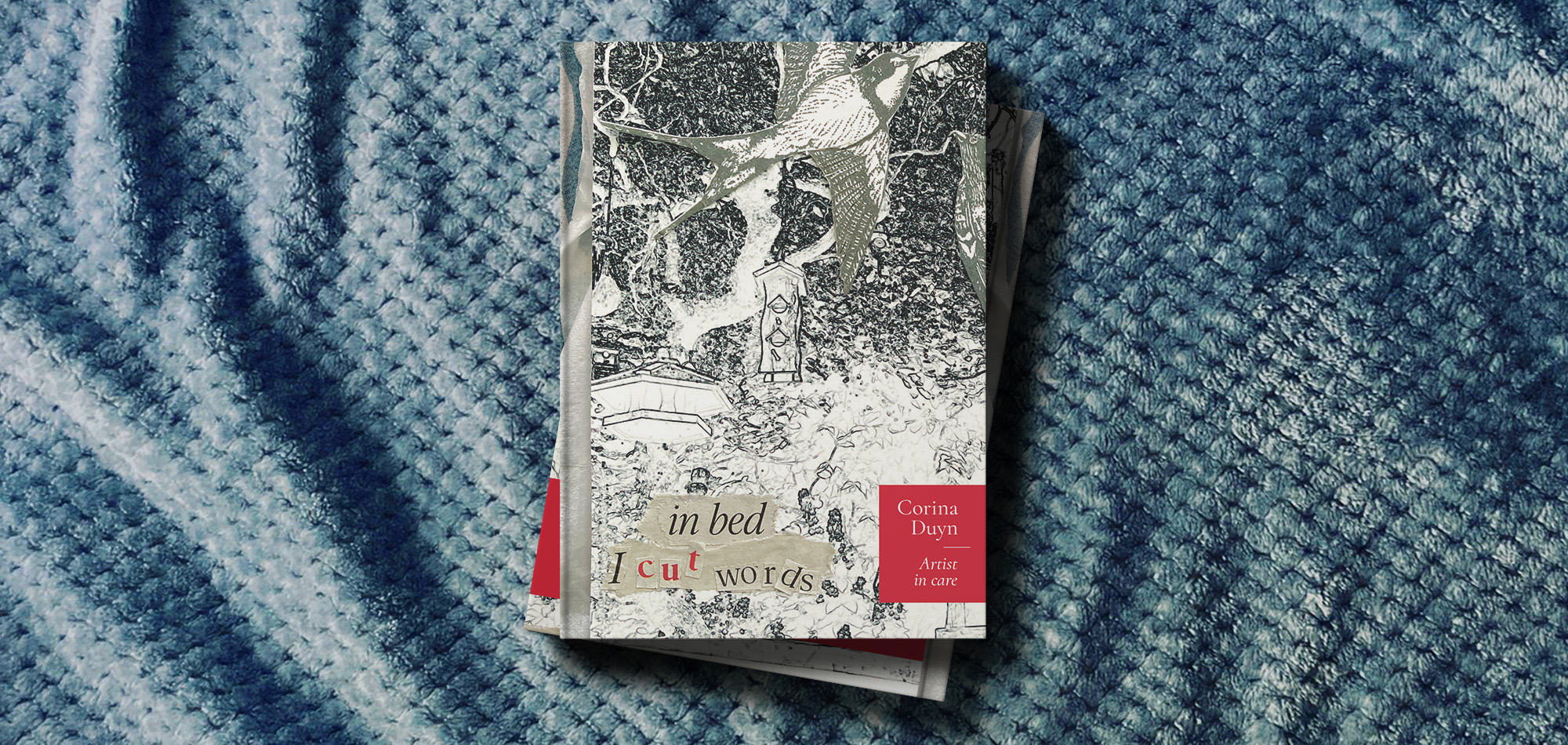 CORINA DUYN - In Bed I Cut Words - A5 Hardback Book - Red Heaven Design